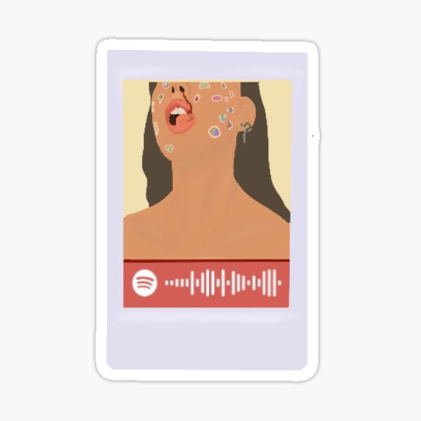 " polaroid hot girl bummer song Spotify scanner" Sticker by ...