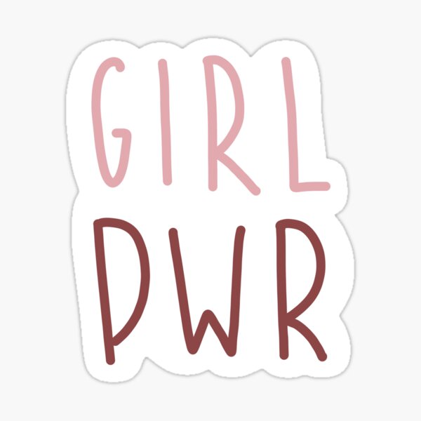 "Girl Power!" Sticker for Sale by Craftlada | Redbubble