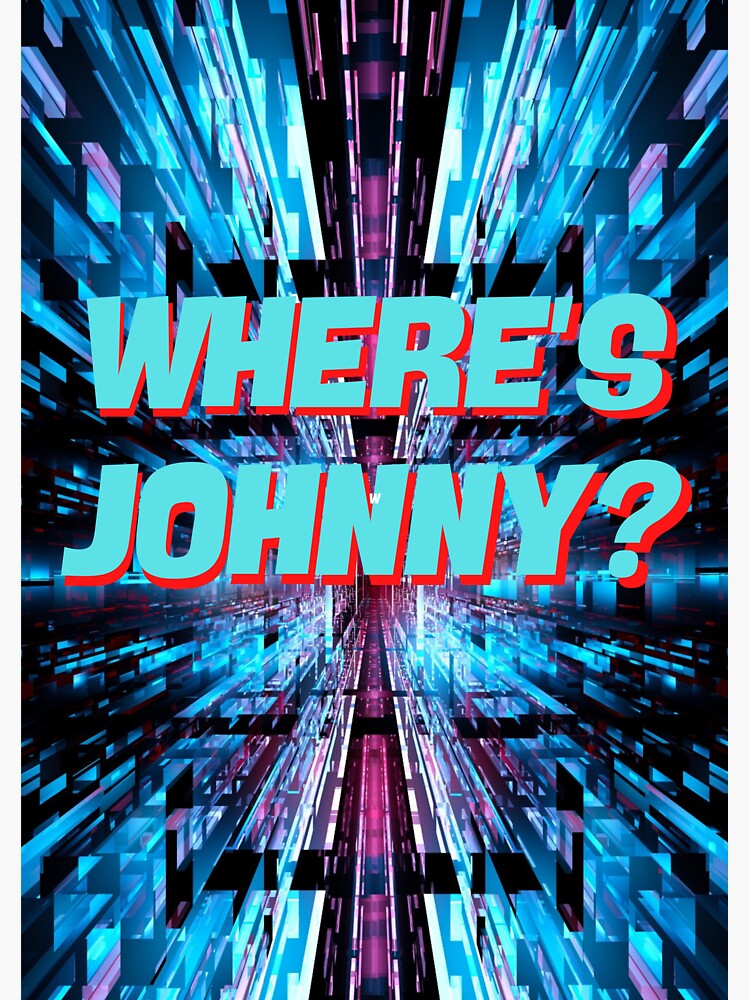 "Where's Johnny? cyber design" Sticker for Sale by Barcodekiller ...