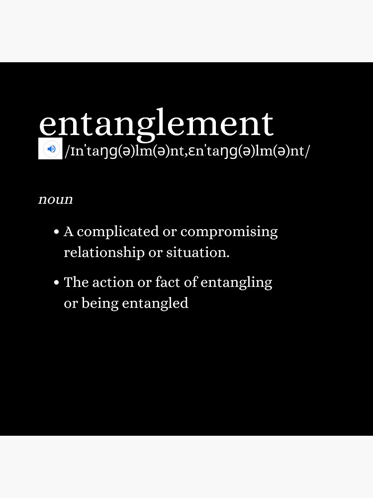 "Entanglement.... Entanglement Definition" Sticker for Sale by DorcasM ...