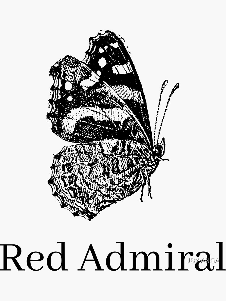 "Red Admiral " Sticker for Sale by akalal | Redbubble