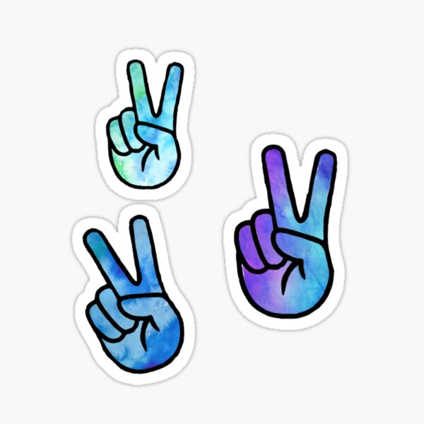 "Watercolor peace signs sticker pack" Sticker by Swimstar885 | Redbubble