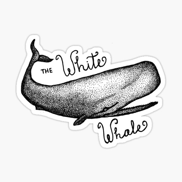 "The White Whale" Sticker for Sale by BananenBunker | Redbubble