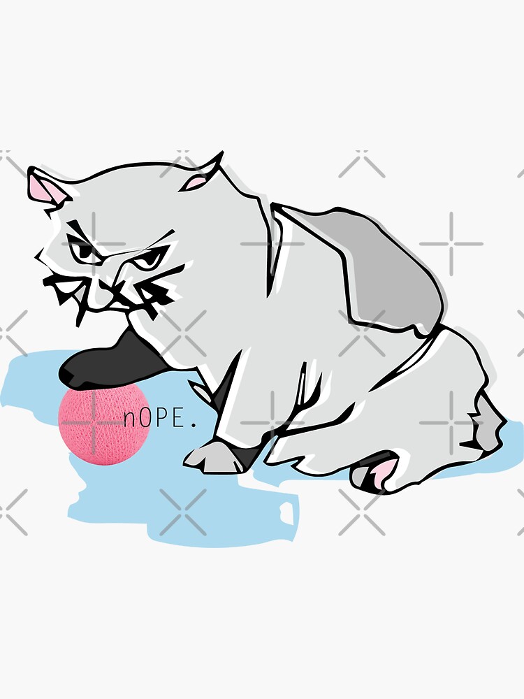 "Angry Catto" Sticker for Sale by mk-finesseco | Redbubble