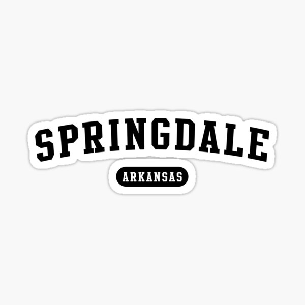 "Springdale, AR" Sticker for Sale by Sarchia | Redbubble
