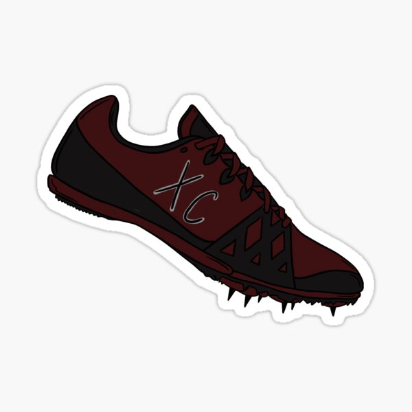 "Maroon and Black Cross Country Spike" Sticker for Sale by Charcharleyb ...