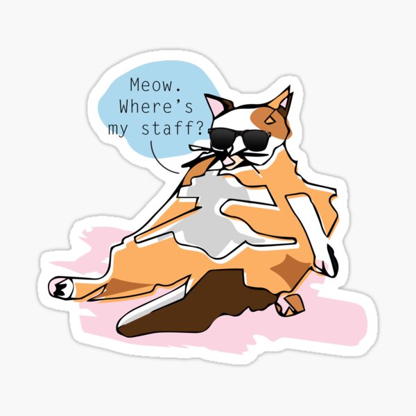 "bossy CAT" Sticker for Sale by mk-finesseco | Redbubble