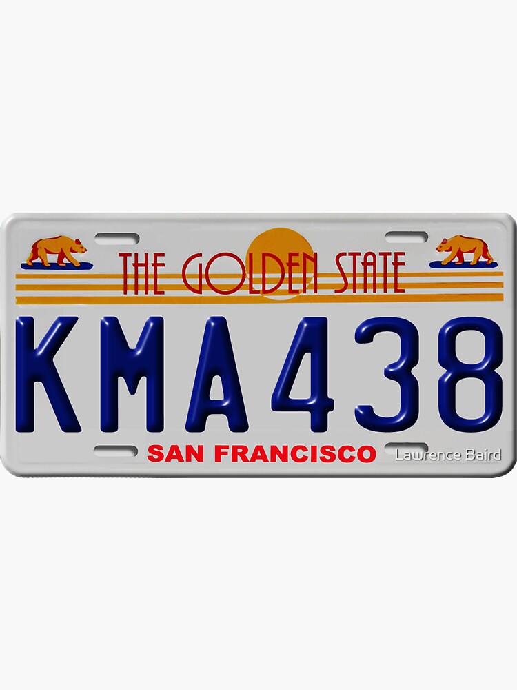 "San Francisco Police Department License Plate" Sticker for Sale by ...