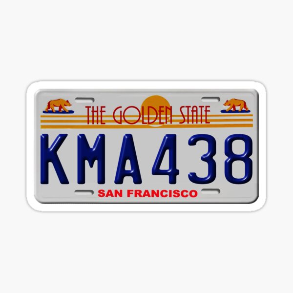 "San Francisco Police Department License Plate" Sticker for Sale by ...