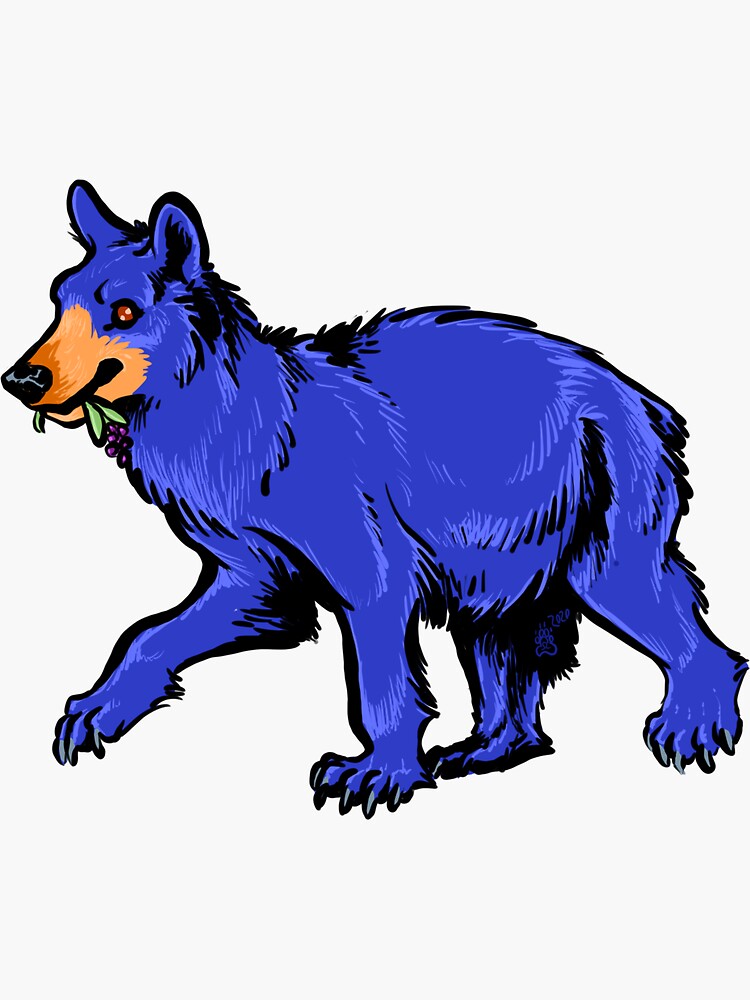 "Blue Bear" Sticker for Sale by Copperbora | Redbubble