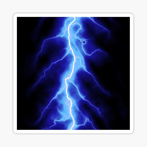 "Blue Lightning" Sticker for Sale by Sybille-Yates | Redbubble