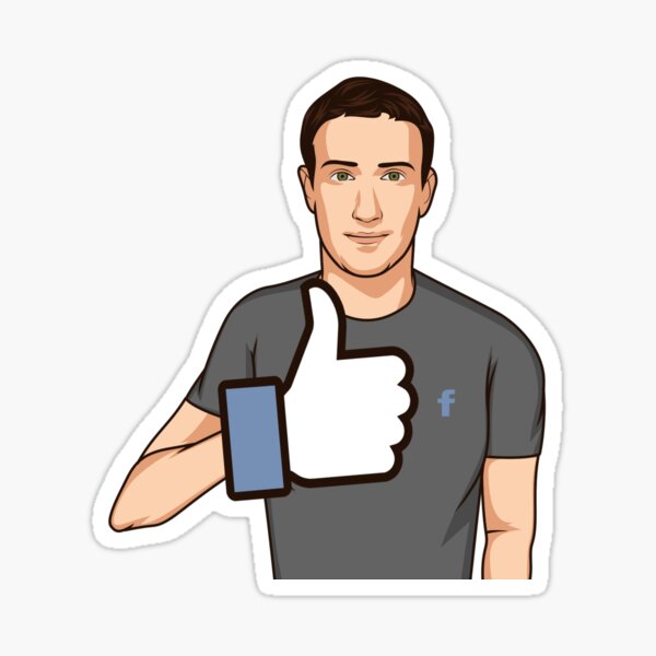 "Mark Zuckerberg" Sticker for Sale by Equitee | Redbubble