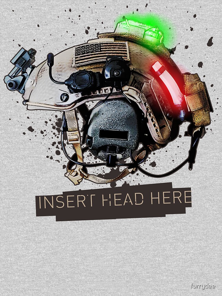 "Tacticool Helmet" T-shirt for Sale by furrydee | Redbubble | devgru t ...