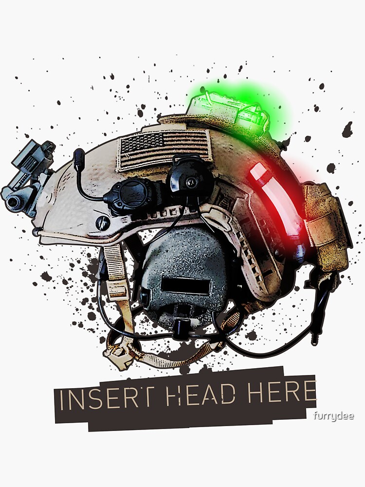 "Tacticool Helm" Sticker von furrydee | Redbubble