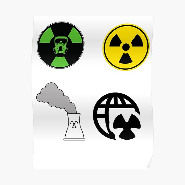 "Radioactive sticker pack" Poster by Just-a-Dude | Redbubble