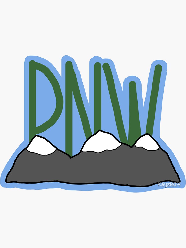 "PNW Sticker" Sticker by Kayzie14 | Redbubble
