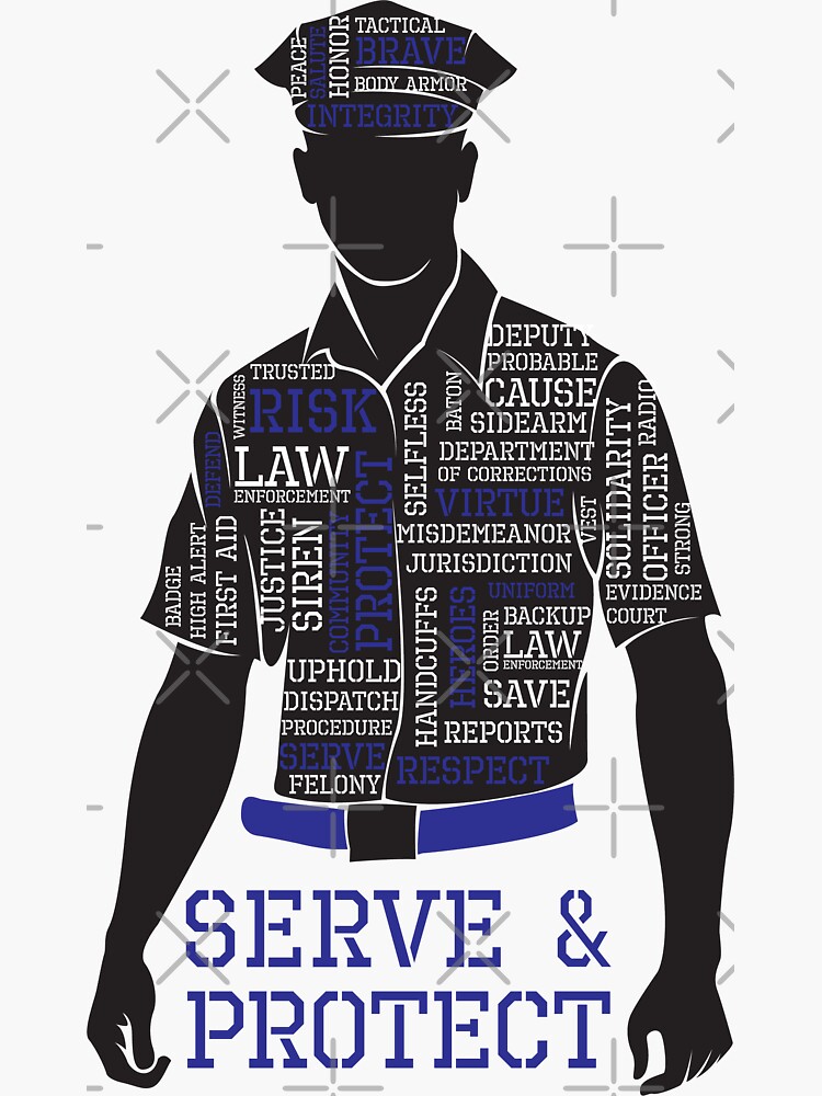 "Police Officer" Sticker by jencloes | Redbubble