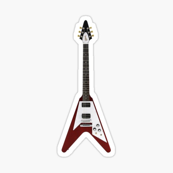 "Flying V Red" Sticker by Art-Bandits | Redbubble