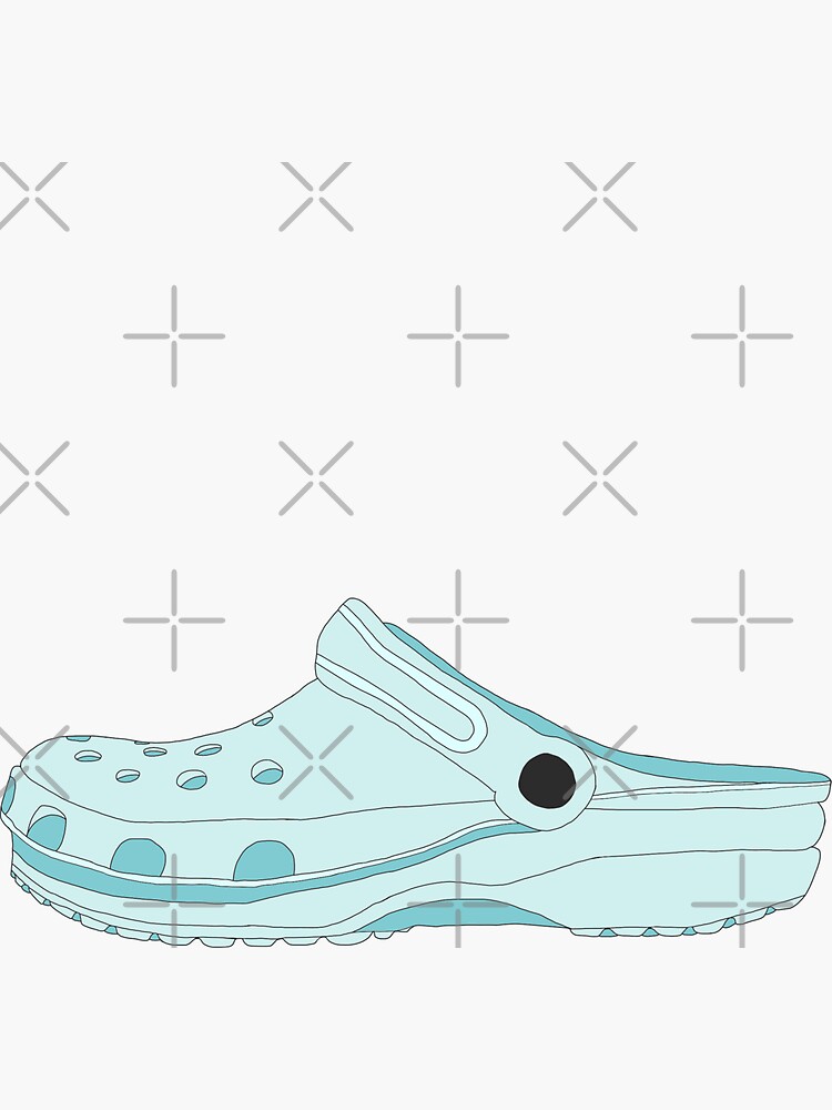 "Pastel blue VSCO aesthetic crocs sticker" Sticker by Firandi | Redbubble