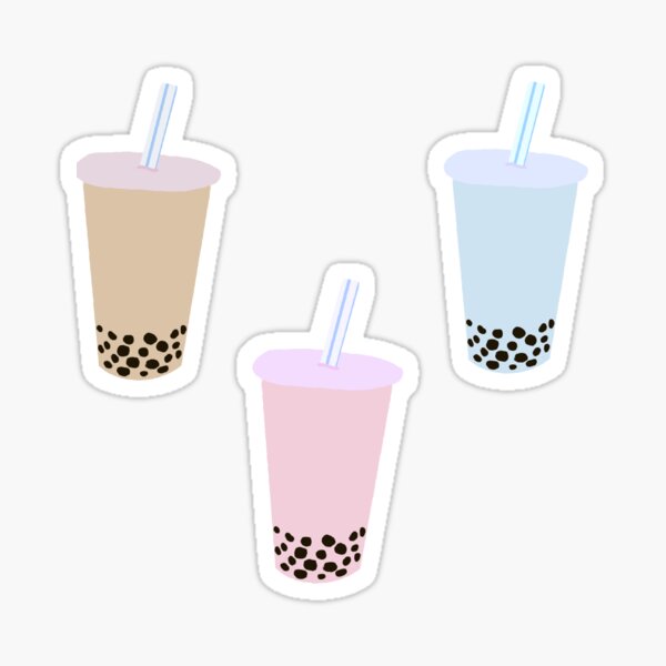 "bubble tea sticker pack" Sticker for Sale by xojulia | Redbubble