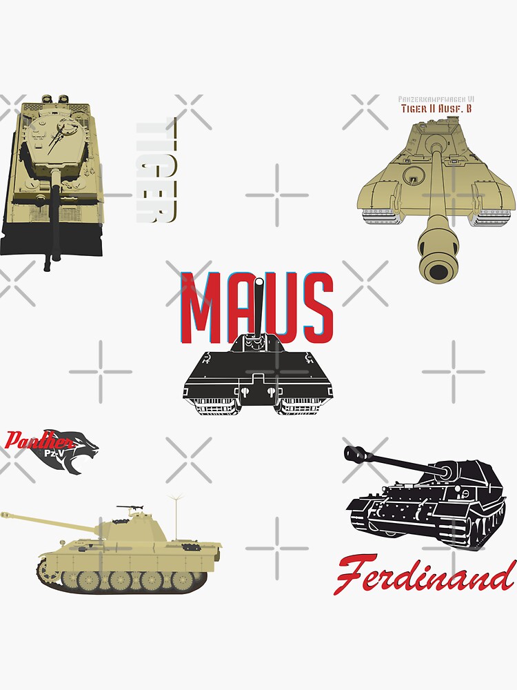 "Set #2 with German tanks Edit" Sticker for Sale by FAawRay | Redbubble