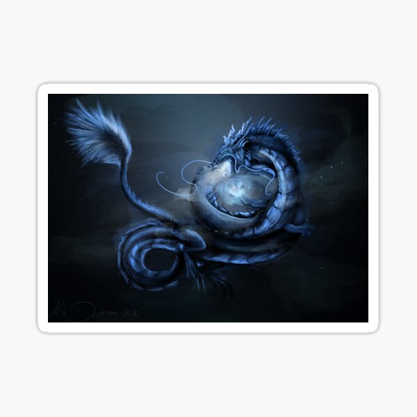 "Blue Dragon" Sticker for Sale by MilaDierksen | Redbubble