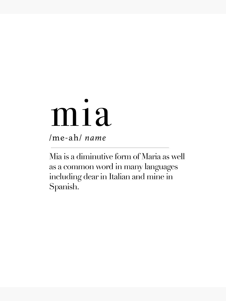 "Mia - nama meaning" Tote Bag by maxchmz | Redbubble
