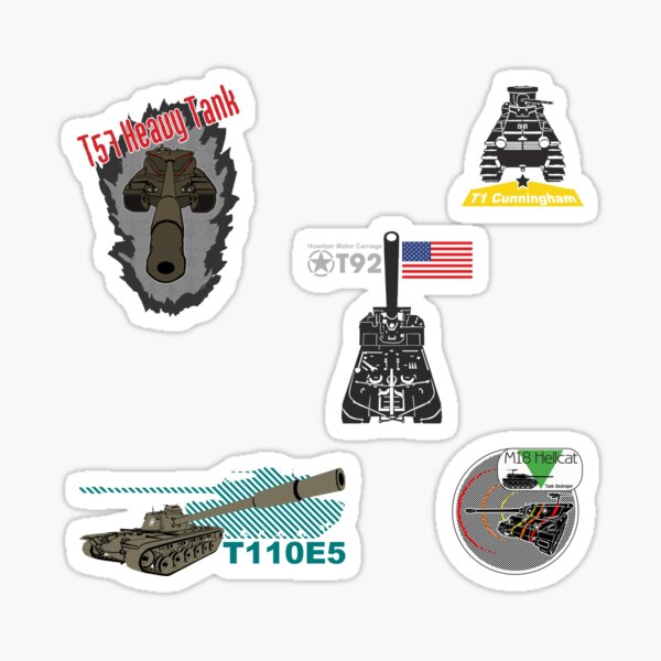 "Set #2 with US tanks" Sticker for Sale by FAawRay | Redbubble