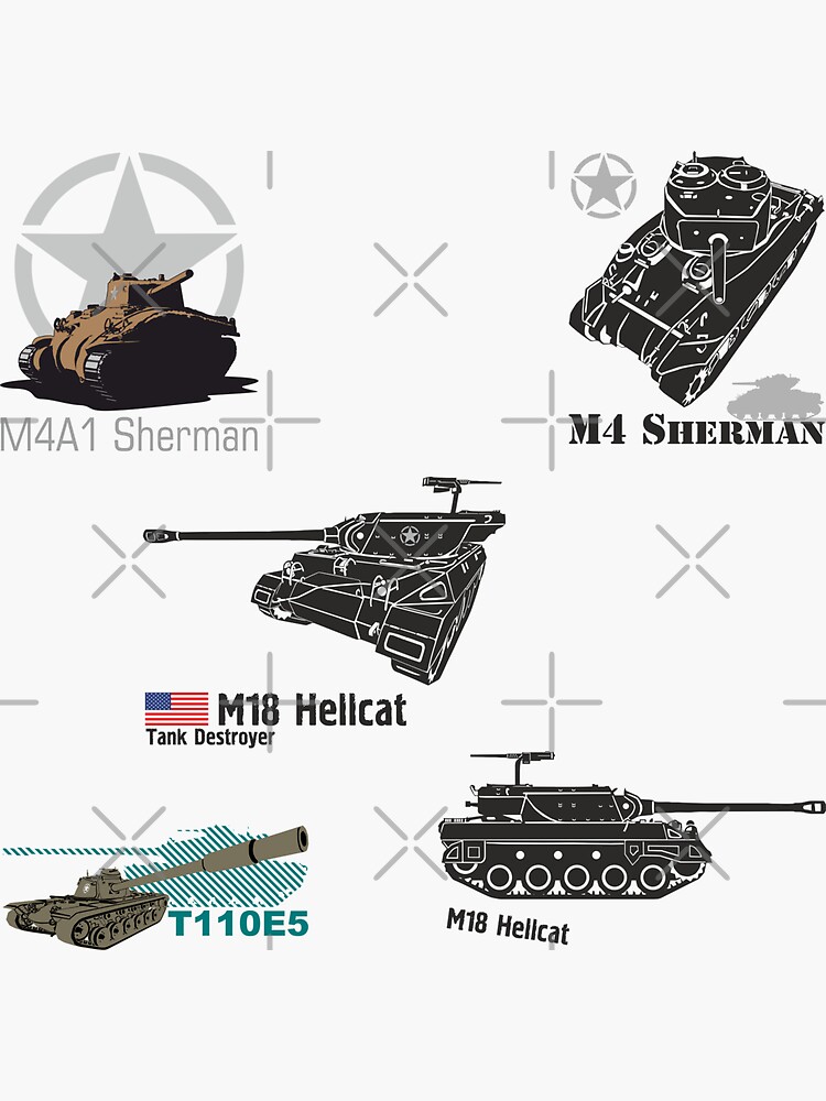 "Set #3 with US tanks Sticker" Sticker by FAawRay | Redbubble