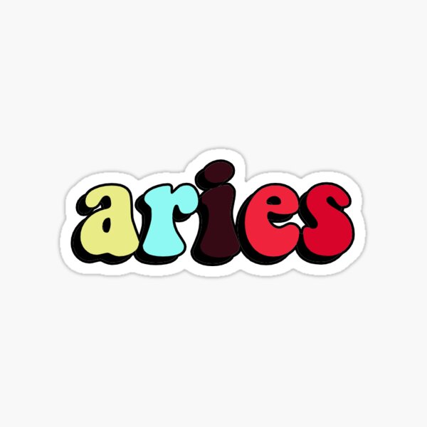 "aries zodiac sign sticker" Sticker for Sale by hxppyduck | Redbubble