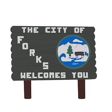"Forks, Washington sign " Sticker for Sale by mimse2174 | Redbubble
