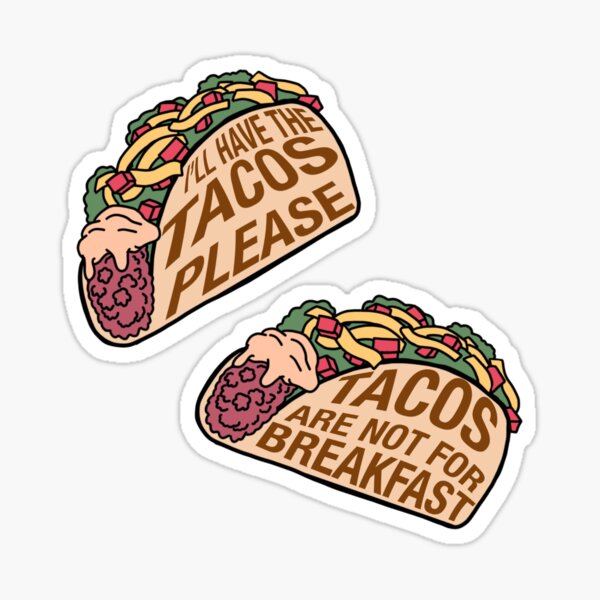 "Tacos One Direction TikTok Meme Trendy VSCO Quote Colorful" Sticker ...
