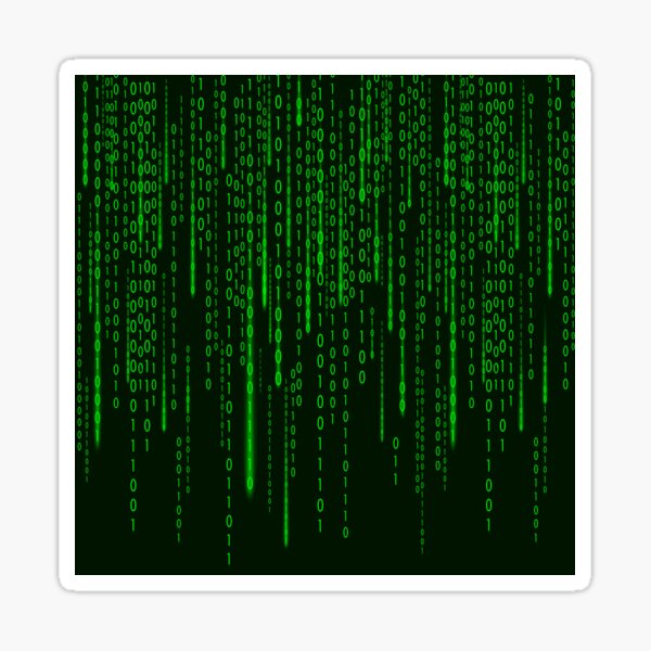 "The Matrix Code" Sticker for Sale by Draculaura2009 | Redbubble