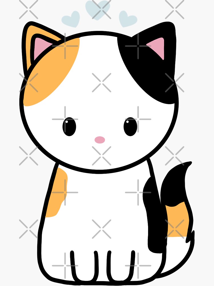 "Calico Cat" Sticker for Sale by elliedoodles | Redbubble