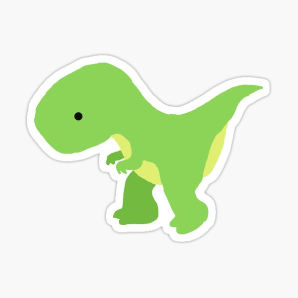 "cute green dinosaur" Sticker for Sale by shansstickers | Redbubble