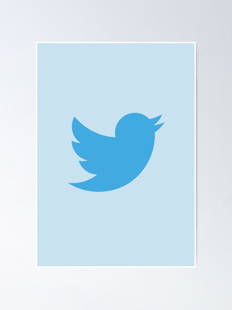 "Twitter logo" Poster for Sale by Feel-GoodPrints | Redbubble