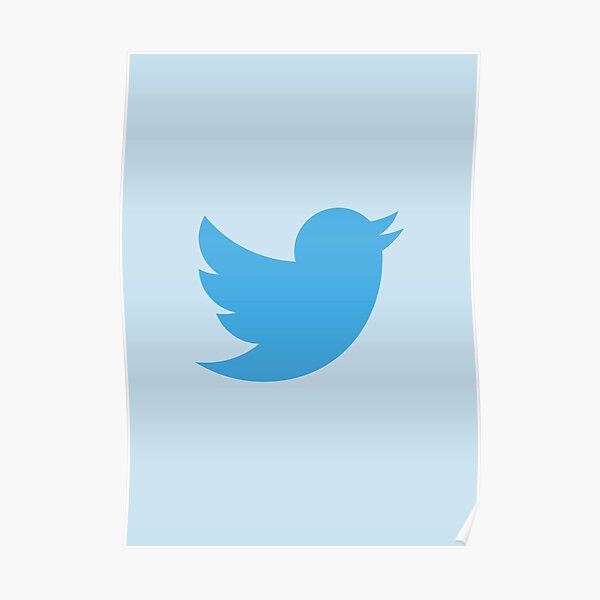 "Twitter logo" Poster for Sale by Feel-GoodPrints | Redbubble