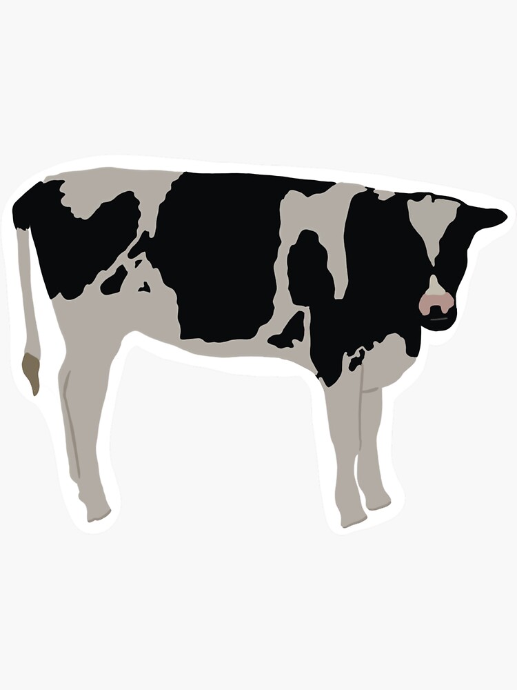 "Happy cow" Sticker for Sale by KimbraRoseCo | Redbubble