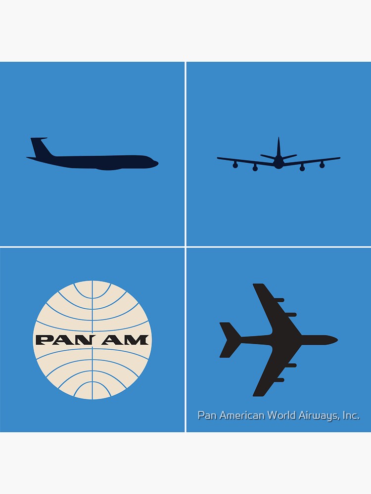 "Pan Am Planes and Globe Square Pattern" Sticker for Sale by ...