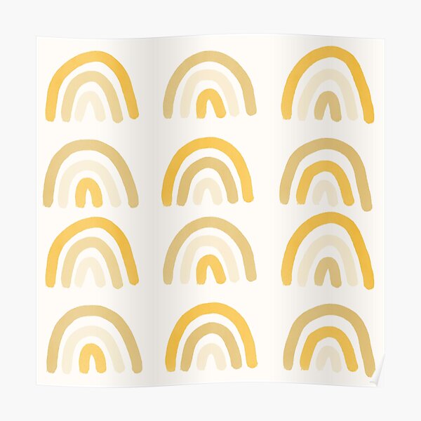Póster «gráfico de arco iris amarillo naranja» de SunwaveStickers | Redbubble