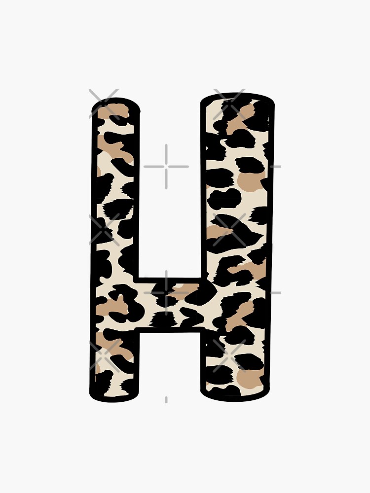 "Cheetah Print Letter H" Sticker by cieradesigns | Redbubble