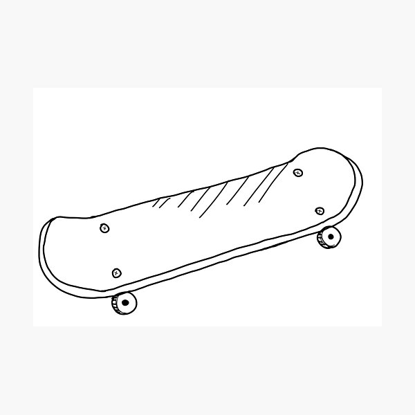 "Skateboard outline" Photographic Print for Sale by Genartdesigns ...