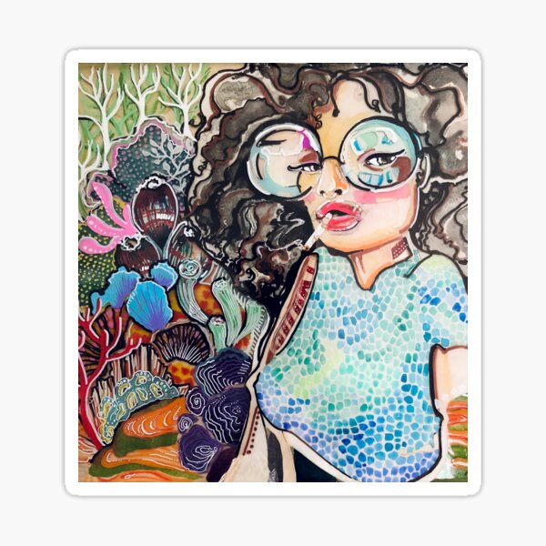 "Sea Nymph" Sticker by KahrinB | Redbubble