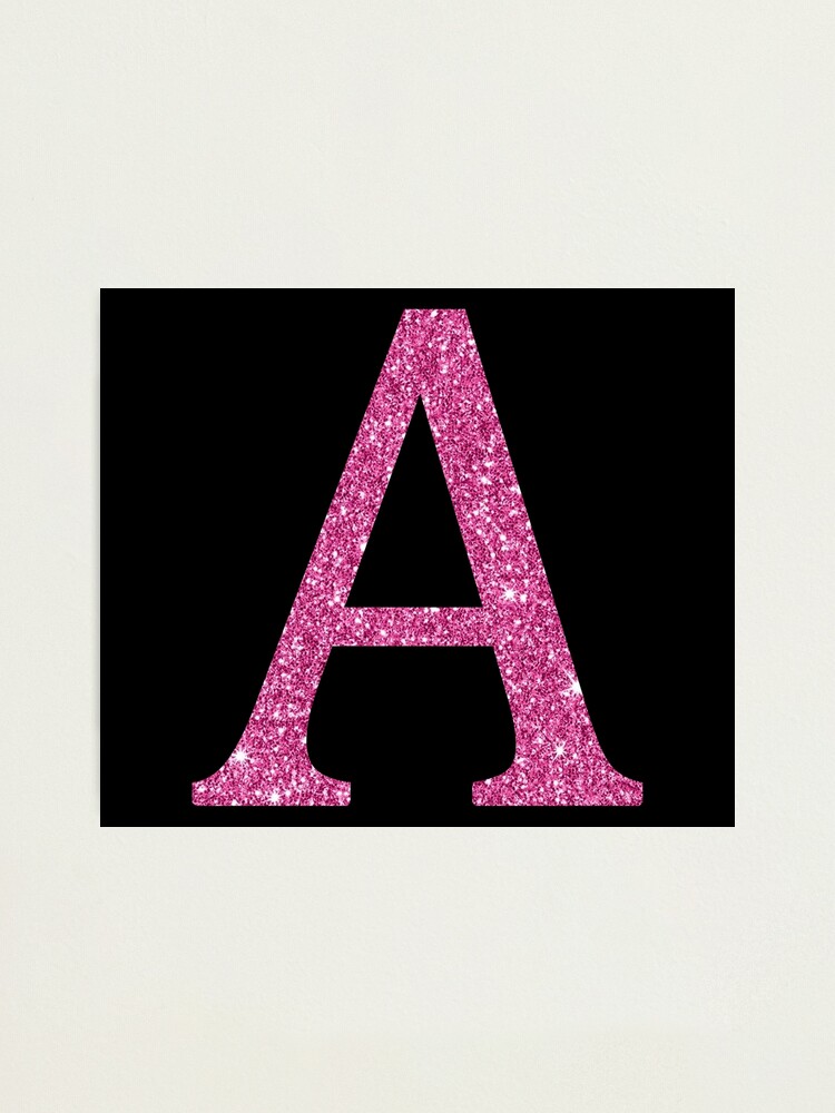 "Pink Glitter Letter A" Photographic Print by DevineDesignz | Redbubble
