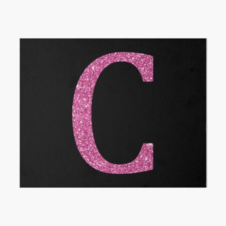 "Pink Glitter Letter C" Art Board Print by DevineDesignz | Redbubble