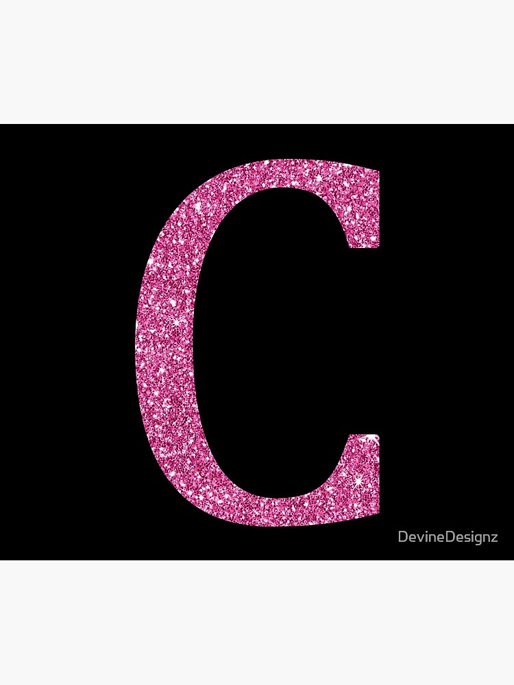 Colcha «Rosa brillo letra c» de DevineDesignz | Redbubble