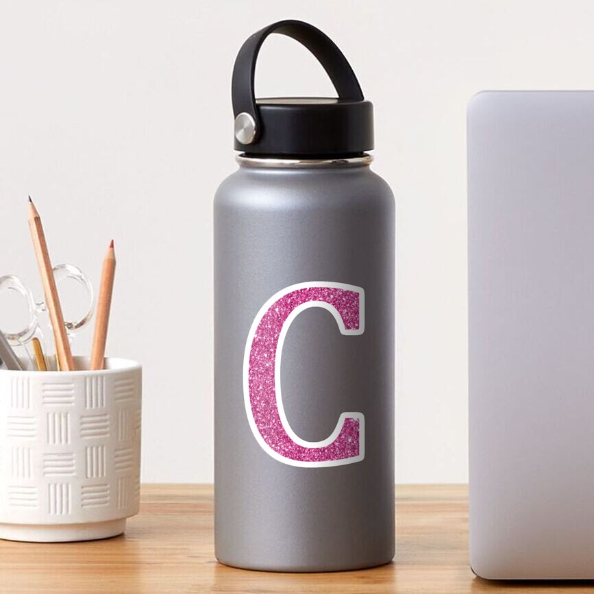 "Pink Glitter Letter C" Sticker for Sale by DevineDesignz | Redbubble