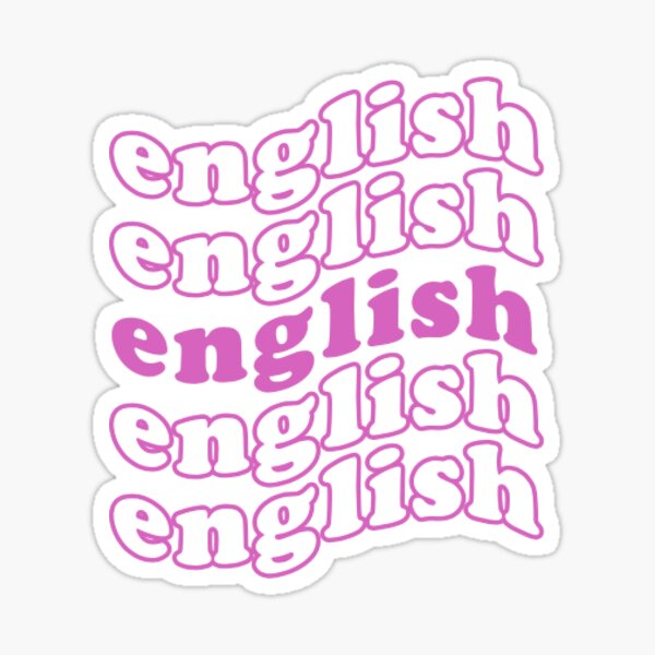 School Subject English Stickers | Redbubble