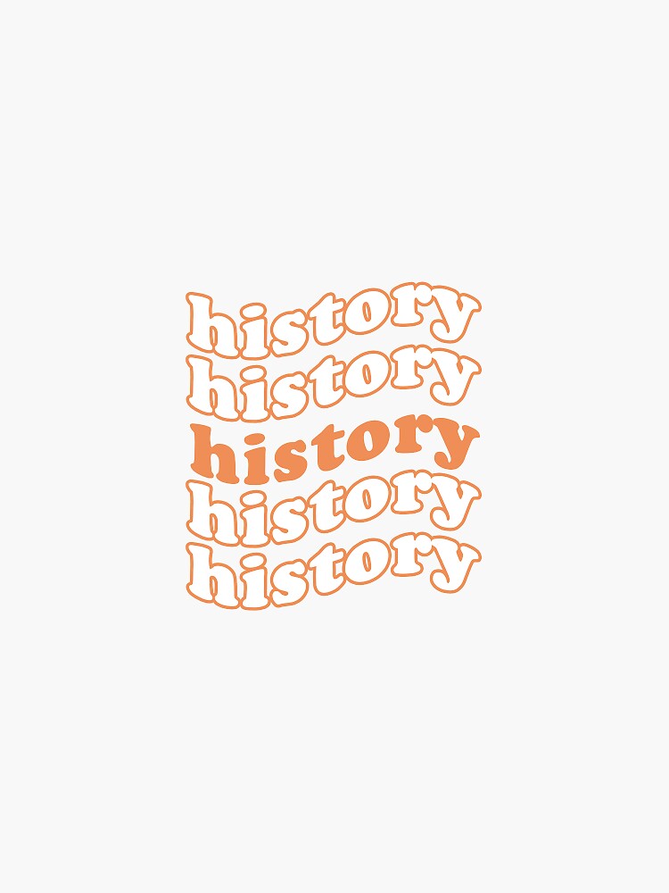 "History School Subject" Sticker for Sale by elliecanhoto | Redbubble