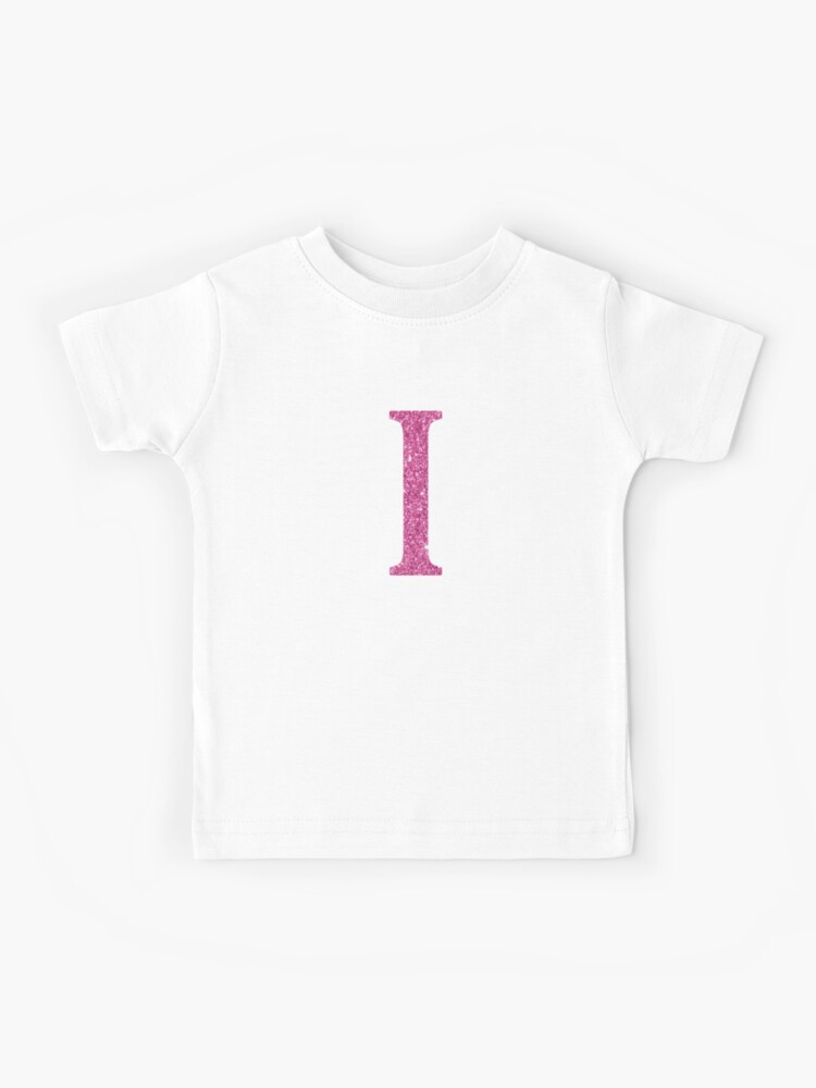 "Pink Glitter Letter I" Kids T-Shirt for Sale by DevineDesignz | Redbubble